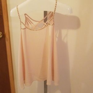 Forever 21 | Tops | Blush Spaghetti Strap Top With Gold Hardware | Poshmark